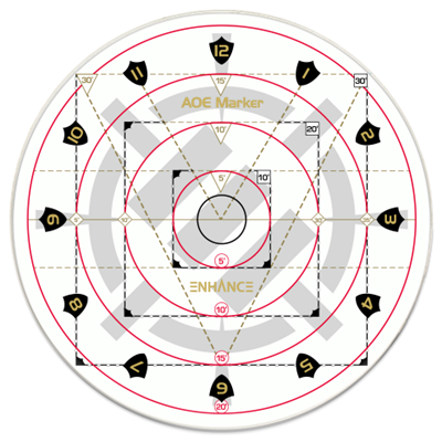 ENHANCE Tabletop RPGs 30ft Spell AoE Damage Template – Versus Gamecenter